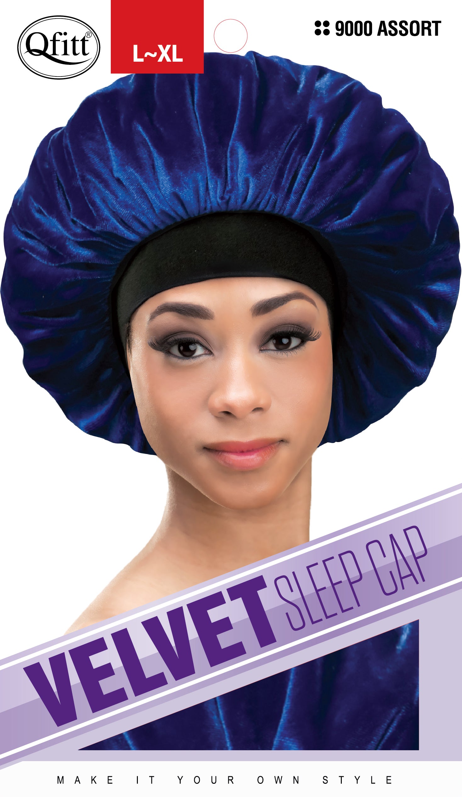 VELVET SLEEP CAP [ASSORT-12 PIECES SET] – Qfitt